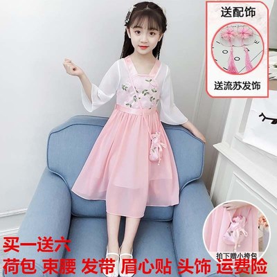 汉服女童夏装中国风飘逸古装超仙