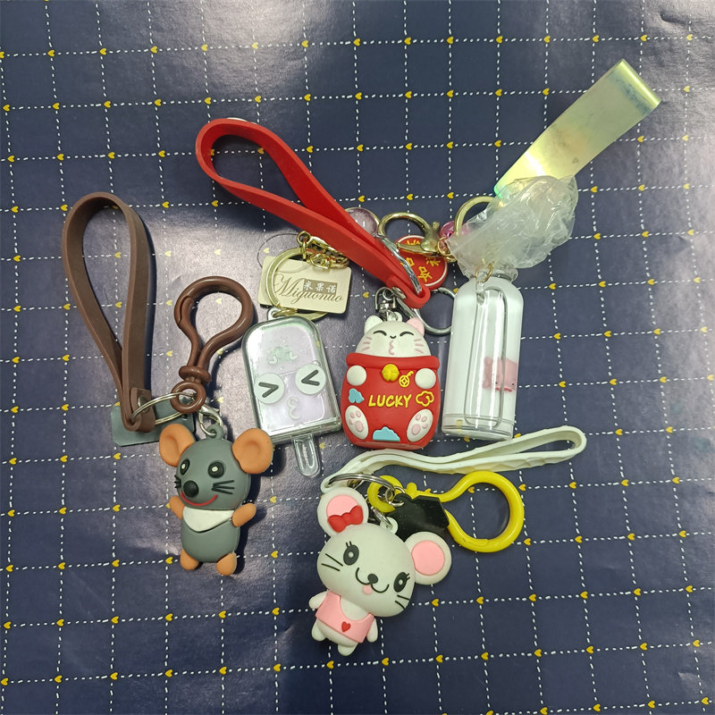 可爱钥匙扣包包挂件卡通学生闺蜜生日礼物流沙漂流瓶钥匙链礼品