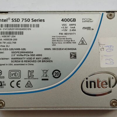 750 400G U2 NVME SSDPE2MW400G4 H58397服务器SSD提供测报议价