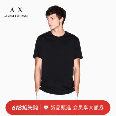 AX/阿玛尼男士纯棉圆领短袖T恤