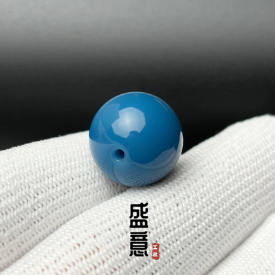 雪巴琉璃高瓷暴力蓝圆珠顶珠腰珠星月金刚猴头绿松南红蜜蜡配珠