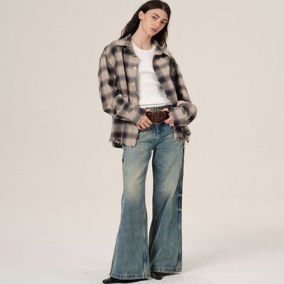 Retro21日本进口法兰绒毛边衬衣