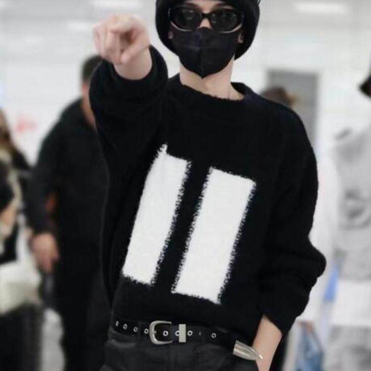 【何浩楠同款】泰迪绒毛衣We11done TRACK针织衫welldone情侣秋冬_虎窝淘