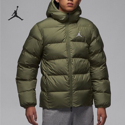 Jordan Brooklyn 连帽时尚拉链长袖夹克棉服男款 FV7318-222