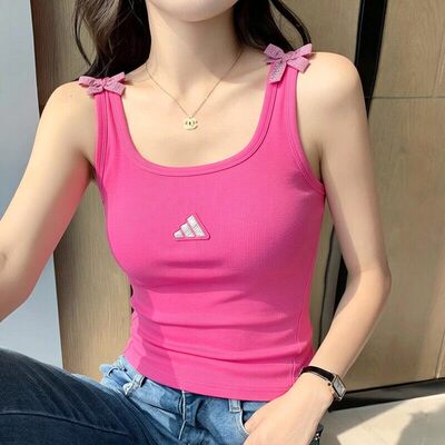 adidas阿迪达斯女装针织背心2026春新款健身跑步吊带运动服KS0044