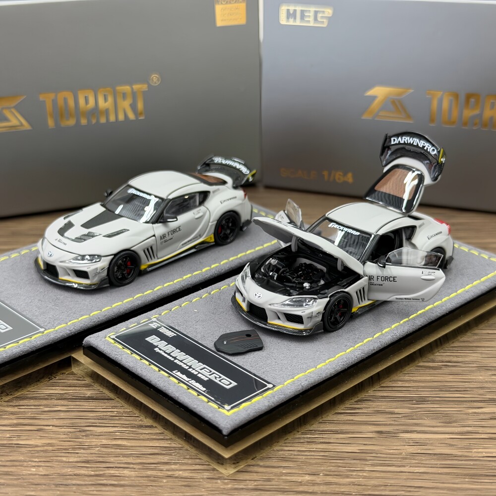 TopArt 1:64 丰田 Supra A90 DarwinPro 达尔文 HEC 合金汽车模型