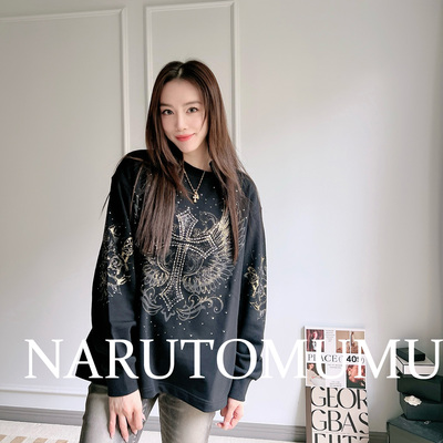 小姐姐全球购ED HARDY 刺青纹身图腾 十字闪钻 卫衣 女款24冬Z045