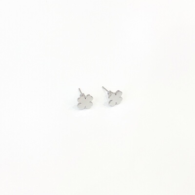 Regina简约钛钢男女幸运耳钉耳环