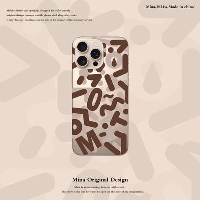 苹果17pro手机壳沙漠金色字母适用iphone16pmax透明Air全包15promax个性棕色字母原创14plus潮16pr男女防摔13