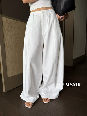 HUMSMR正版2026夏季新款韩版洋气时尚百搭ins纯色气球显瘦休闲裤