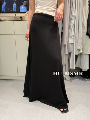 HUMSMR正版2026夏季新款韩版法式优雅百搭ins纯色高腰显瘦半身裙