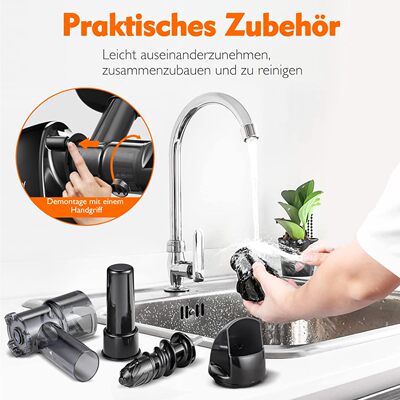 德国代购AMZCHEF Slow Juicer 慢速榨汁机4合1多功能厨房工具