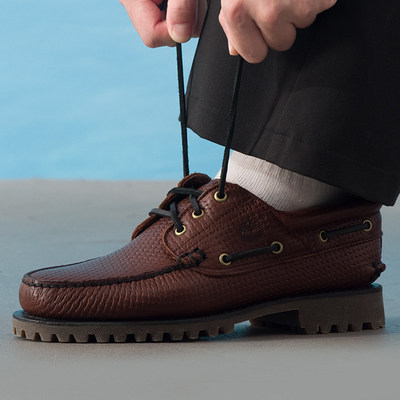 添柏岚男鞋秋季款户外通勤低帮徒步运动休闲鞋防水商务皮鞋A2PDQ