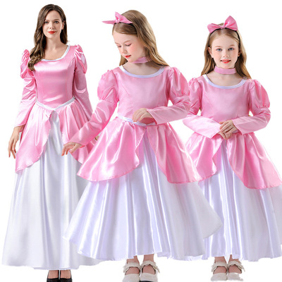 儿童成人亲子演出cos服公主裙