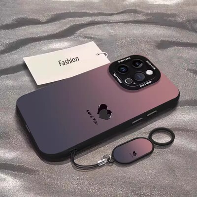 潮牌时尚简约渐变爱心适用苹果17