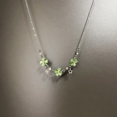 Vintage古着 Four-leaf clover stars项链