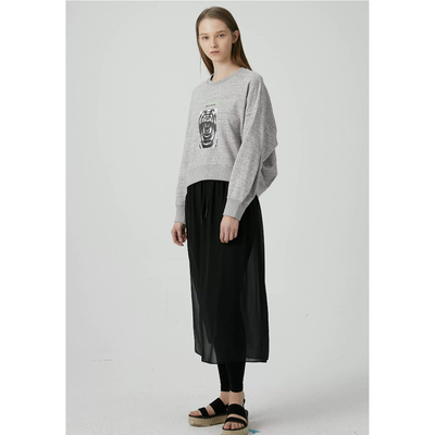 【BJ】女式T恤简约百搭舒适宽松圆领BJ1091