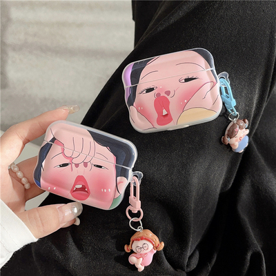 苹果airpods趣味女孩蓝牙耳机壳