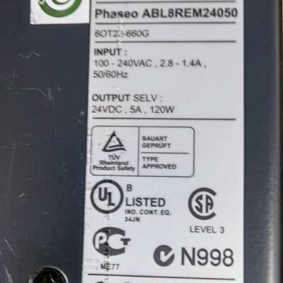 ABL8REM24050 工业开关电源 24V 5A 120W 工控电源议价维修