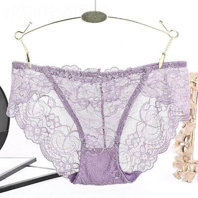 Lace panties sexy plus size sheer pants蕾丝内裤性感三角裤女