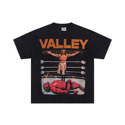 Vale Forever Valley Sport Dept Tee洗水做旧LOGO青年高品质T恤