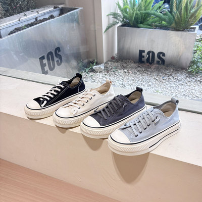 韩版厚底帆布鞋女百搭休闲圆头系带板鞋小白鞋潮