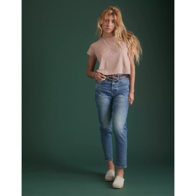 美系AE复古高端线MOM高腰牛仔裤