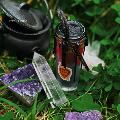 RUNE铭文系列7日水晶香氛许愿药草蜡烛成功外貌气质手作原创