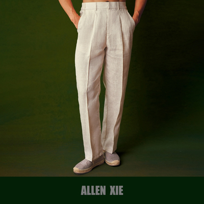 AllenXie诺曼底亚麻休闲长裤