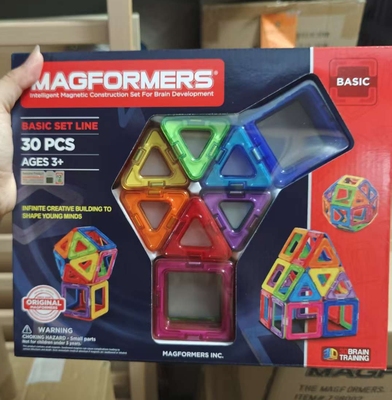 韩国magformers麦格弗磁力片磁力积木玩具30片多色基础款