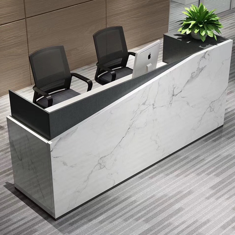 欧漫公司前台收银服务台简约现代咨询台办公形象前台接待台迎宾台_虎窝淘