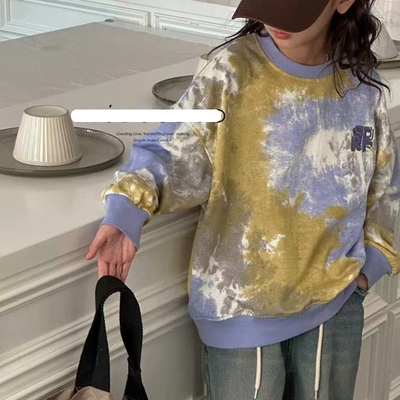 68280牛家长袖卫衣童装春款男女童迷彩套头衫中大童