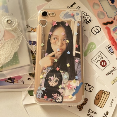 韩系ins星星复古透明手机壳