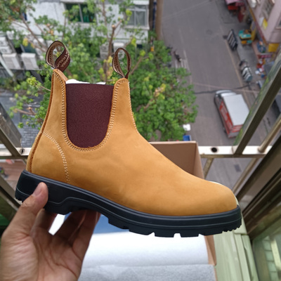 澳洲Blundstone 561棕色经典工装靴圆头套筒短筒切尔西靴男女款