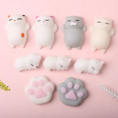 Cute Squishy Mochi Animal Stress Relief Toys Soft TPR Squeez