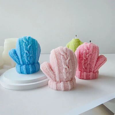 3D Woolen Glove Sweater Hat Silicone Mold DIY Handmade Candl