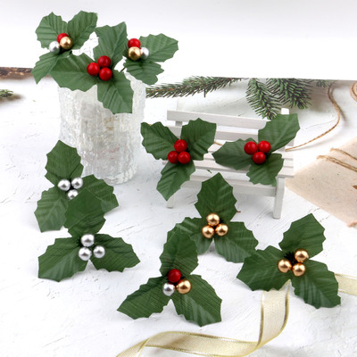 Decorative Bouquet Christmas Cuttings Red Fruit Triangular B