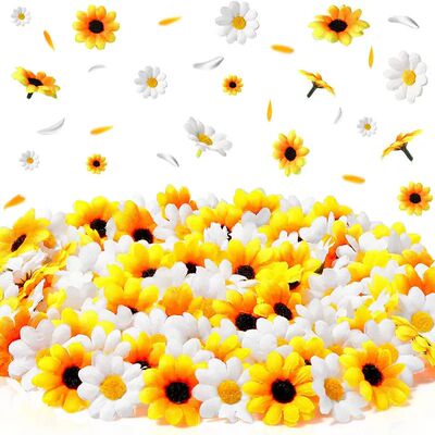 50/100Pcs Artificial Flowers Fake Flowers Heads Silk Sunflow