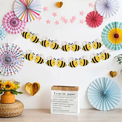 16pcs/set Bee Banner Party Decoration Versatile Birthday Ann