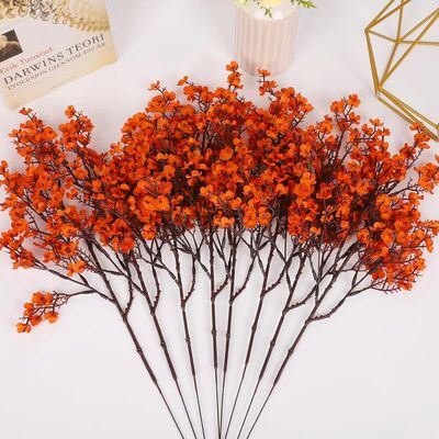 3pcs Baby Breathable Artificial Flowers, Silk Plants for Aut