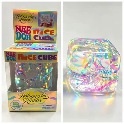 @Needoh Holographic Ribbon Squeeze Sensory Colorful Knead St