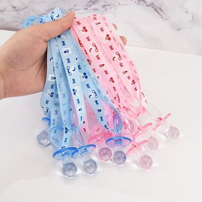 10/20pcs Acrylic Pink Blue Baby Pacifiers Necklace for Baby