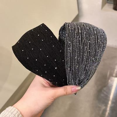 1.18韩国baket发饰细闪光泽水钻超宽发箍发带头箍