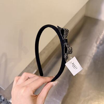 12.13韩国东大门baket发饰满钻砂糖钻立体蝴蝶结发箍刘海夹