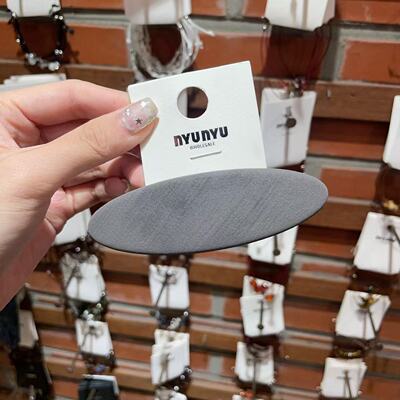 10.24韩国东大门nyunyu发饰新款pu皮橡皮擦质感简约发夹弹簧夹