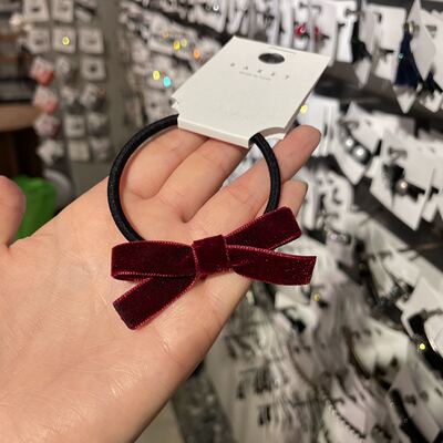 12.21直播韩国baket发饰简约丝绒蝴蝶结发圈头绳皮筋