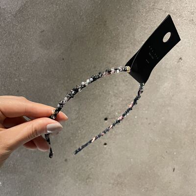 细闪金线珍珠发箍水钻细边头箍