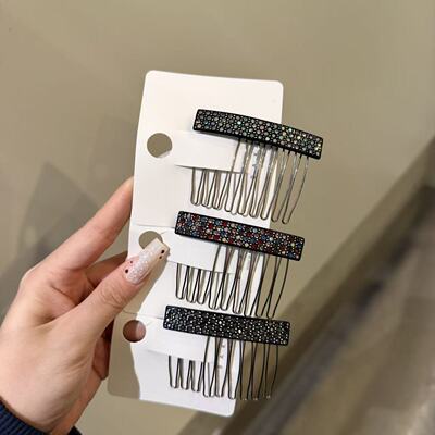 12.20韩国东大门baket发饰镭射水钻复古满钻发梳插发梳子