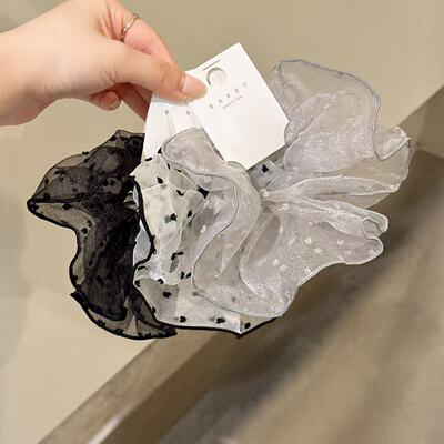 5.13韩国东大门baket发饰网纱波点发绳发圈