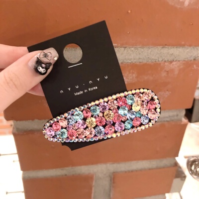 椭圆水钻简约BB夹发饰简约